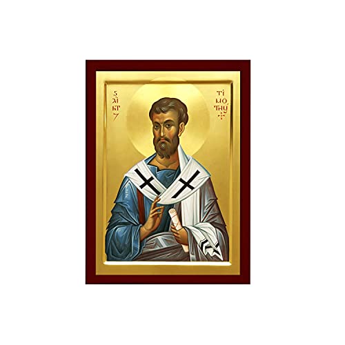 Amazon.com: Saint Timothy icon, Handmade Greek Orthodox icon of St ...