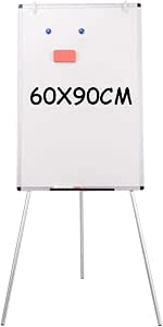 Amazon.co.jp: Whiteboard Tripod Magnetic Dry Erase Board Flipchart ...