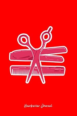 Hairdresser Journal: Dot Grid Journal - Scissor Iron Comb Funny Hair ...