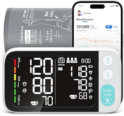 Amazon.com: Checkme Blutooth Blood Pressure Monitors for Home Use ...