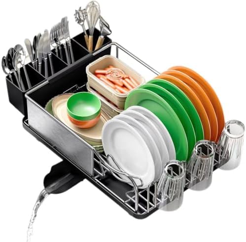 Amazon.com - Urackify Expandable Dish Drying Rack for Kitchen Counter ...