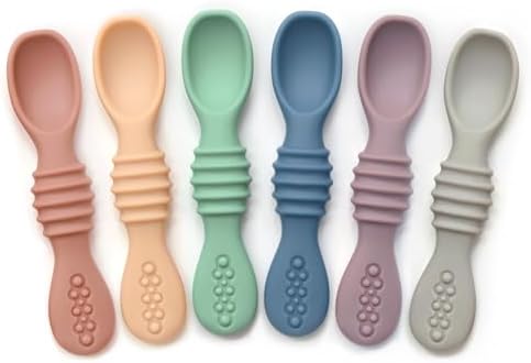 Amazon.com: PrimaStella Silicone Chew Spoon Set for Babies and Toddlers ...