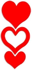Amazon.com : Tanning Bed Body Stickers 3 Part Heart Temporary Tattoo ...