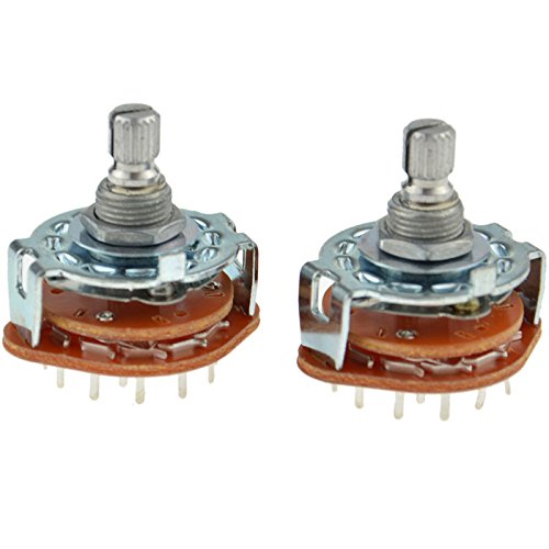 Amazon.com: 2x Guitar Amplifier Audio Lamp Rotary Switches Selector 3 ...