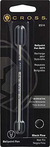Cross Refill for Selectip Gel Roller Ball Pen, Black, 1 per Card (8523 ...