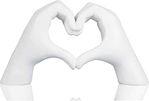 Amazon.com: Pozbee Heart Gesture Sculpture, Home Decor Hand Heart ...