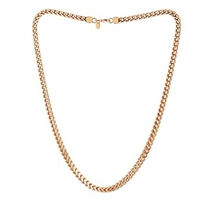 SILVIYA Classy 925 Silver Marvel Chain Necklace - Rose Gold Plated ...
