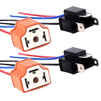 Amazon.com: H4 9003 HB2 Female&Male Wire Wiring Harness Sockets for 4 ...