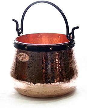 Chaudron en cuivre artisanal 60 litres - 'CopperGarden®' : Amazon.fr ...