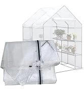Amazon.com : Greenhouse Replacement Cover, 56×29×76 Inches PE Walk-in ...