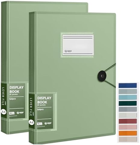 4 Pcs A4 Display Folders, Total 160 Pockets Display Book Folder with ...