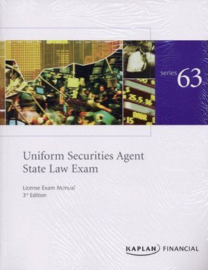 Amazon.co.jp: Kaplan, Series 63: License Exam Manual Uniform Securities ...