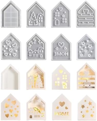 Amazon.com: 8PCS Small Art House Silicone Mold,Small Silicone House ...