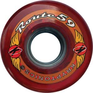 Amazon.com : Krypto Route 59mm 78a Clear Red Skateboard Wheels (Set of ...