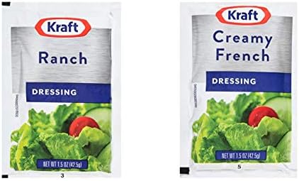 Amazon.com : Kraft Ranch and Creamy French Salad Dressing Single Serve ...