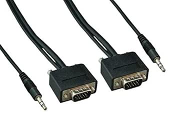 Cable Leader Slim SVGA HD15 M/M Monitor Cable with Stereo Audio (25 ...