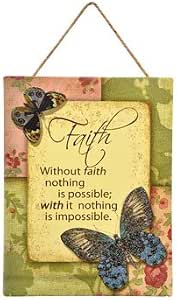 Amazon.com: Inspirational Canvas Wall Decor "FAITH" Without faith ...