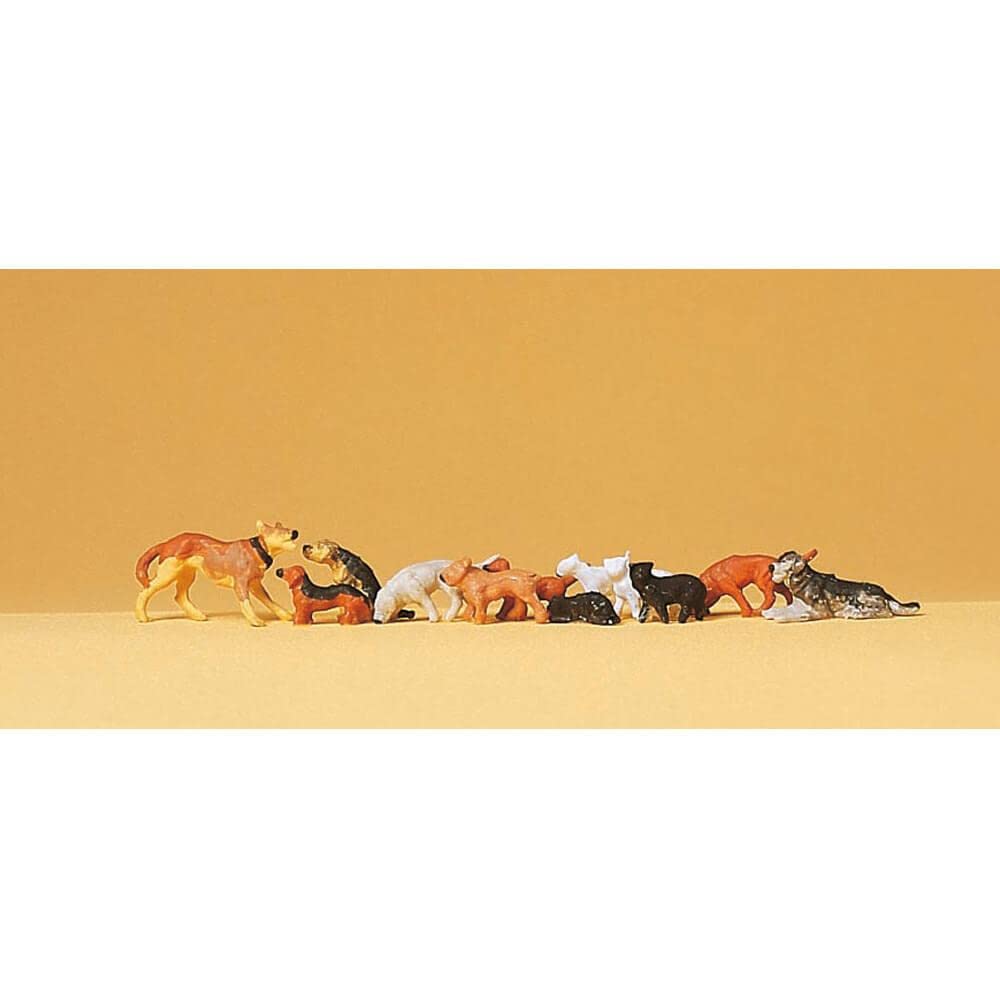 Amazon.com: Dogs & Cats (12) HO Scale Preiser Models : Arts, Crafts ...