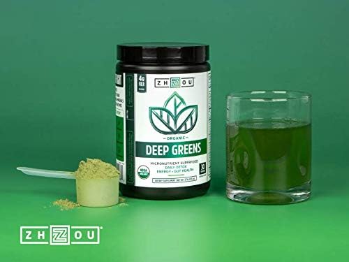 Zhou Deep Greens Organic Morning Complete Prebiotic Probiotic Powder ...