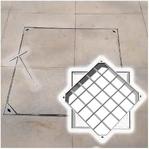 Amazon.com: Stainless Steel Invisible Manhole Cover, 15.7"x15.7" Metal ...