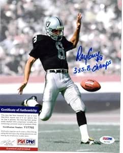 Ray Guy Autographed Photograph - 3x Sb Champs 8x10 Psa Hologram & Coa ...