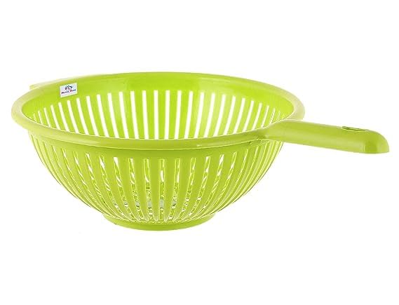 Plastic Rice Washing Strainer with Handle - Colander for Vegetables and ...