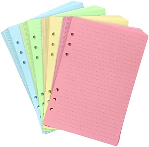 Amazon.com : BiSiViO A5 Colorful Refill Paper, 4 Pack [4 Colors 140 ...