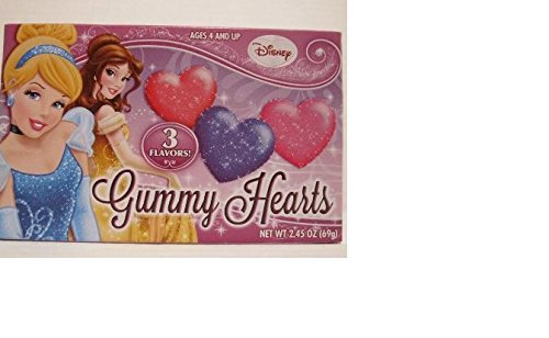 Amazon.com : Disney Princess Heart Shaped Gummy Candy 2.45 oz : Gummy ...