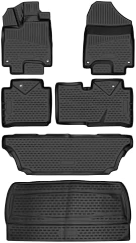 Amazon.com: Fits 2018-2024 Honda Odyssey Floor Mats Front & 2nd, 3rd ...