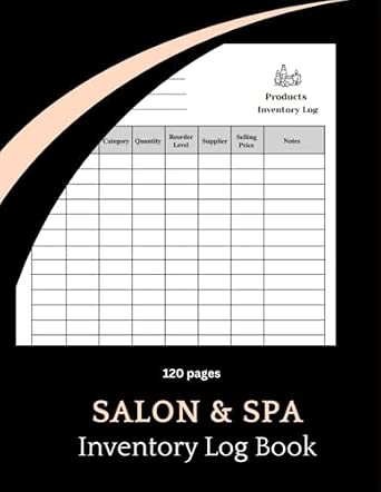 Salon & Spa Inventory Log Book: Track, Manage & Organize Your Beauty ...