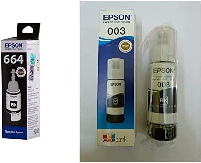 Epson 6641 Black Ink Bottle - 70 ml & 003 65 ml for EcoTank L1110/L3100 ...