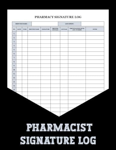 Pharmacist Signature Log: The Pharmacy Signature Log is a great tool ...