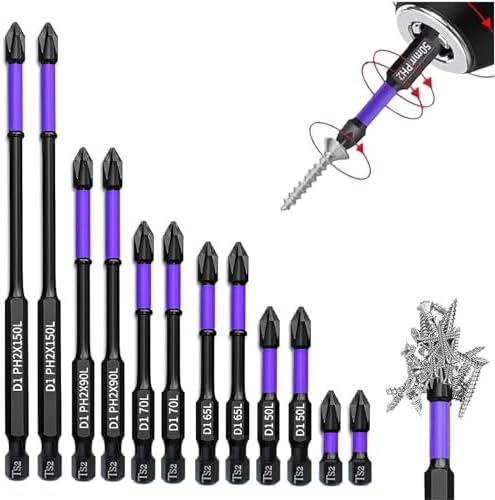 Amazon.com: ZYELBF 12-Piece D1 Anti-Slip And Shock-Proof Bits With ...