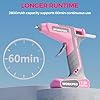Amazon.com: WORKPRO Pink Cordless Hot Melt Glue Gun, 7.2V Rechargeable ...