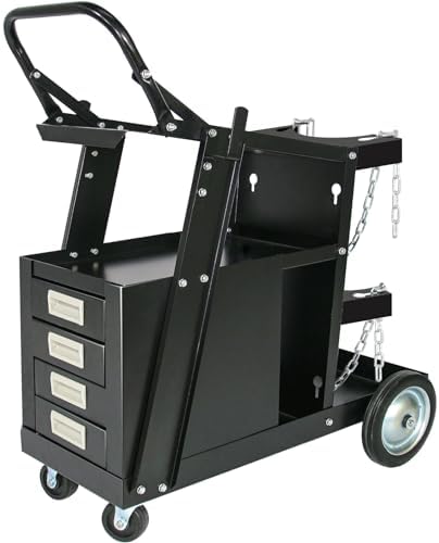 Amazon.com: biosp Heavy Duty 2-Tier Welding Cart with Upgraded 360 ...