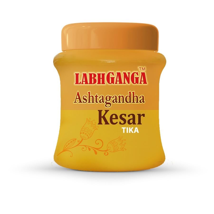 LABH GANGA Ashtagandha Kesar Chandan Powder - Sacred Orange Tilak for ...