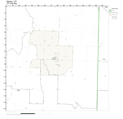 ZIP Code Wall Map of Neola, UT ZIP Code Map Not Laminated: Amazon.com ...