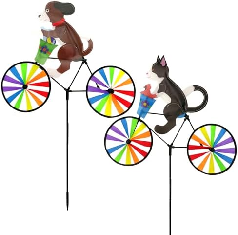 Amazon.com: Wheels Wind Spinner Vintage Bicycle Decorative Metal Garden ...