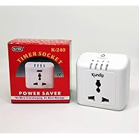 Kundip Automatic Power Cut Off Hour Based Timer Socket with ...