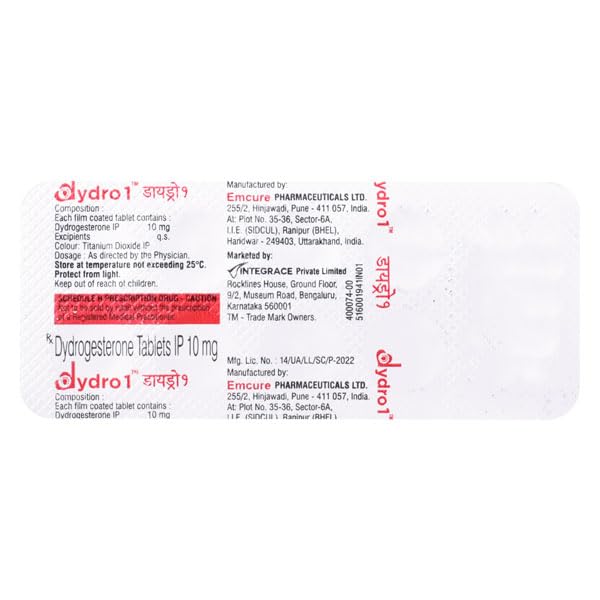 Dydro1 10mg - Strip of 10 Tablets : Amazon.in: Health & Personal Care
