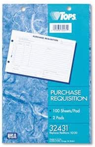 Purchasing Requisition Pad, 5 1/2 x 8 1/2, 100/Pad, 2/Pack : Amazon.ca ...