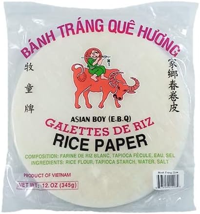 Round Vietnamese Rice Paper 22cm 345g Summer Roll Wrapper Banh Trang ...