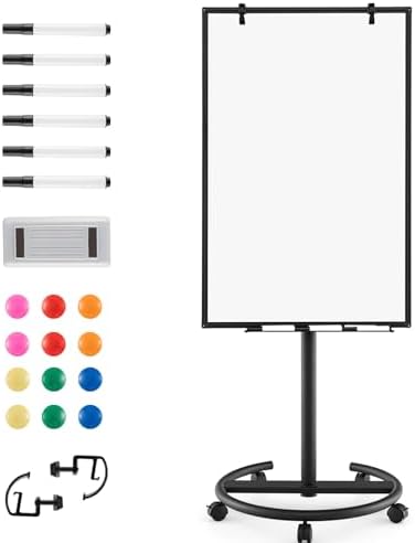 maxtek Flip Chart Whiteboard 60x90cm, Magnetic Whiteboard with Stand ...