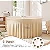 Amazon.com: Fixoro 8 Pack Champagne Round Spandex Tablecloth for 72 ...