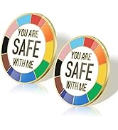Amazon.com: Pride Pins, YOU ARE SAFE WITH ME, LOVE IS LOVE and MY ...