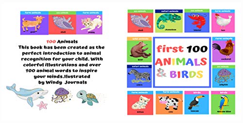 First 100 Animals: First 100 Animals & Birds eBook : Journals, Windy ...