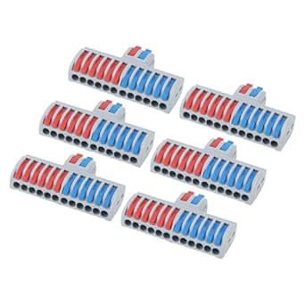 Bloques de Terminales de Carril DIN de 6 Piezas, Seguridad y ...