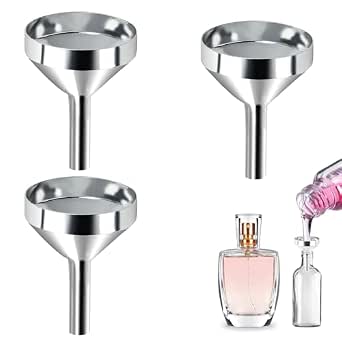 Multi-use Small Kitchen Funnel 3pcs Mini Stainless Steel 2.5 cm Funnels ...