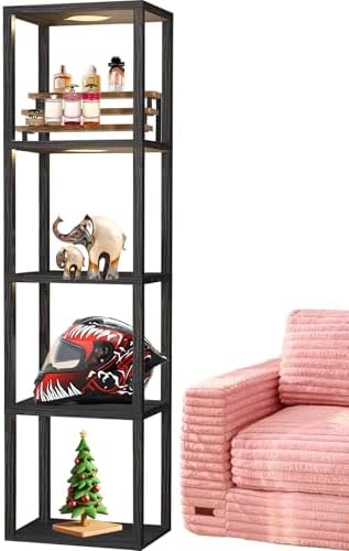 Amazon.com: VILICK Display Shelf with LED Light Standing Floor Lamp ...