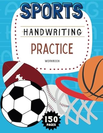 Sports Handwriting Practice Workbook: ABC and 123 Practice Made Fun ...